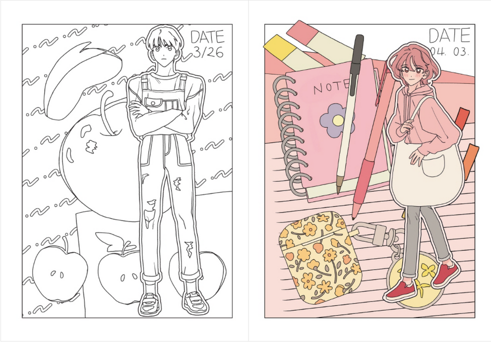 [Out of Print] The memory of our love story coloring book by @2019.121 ...
